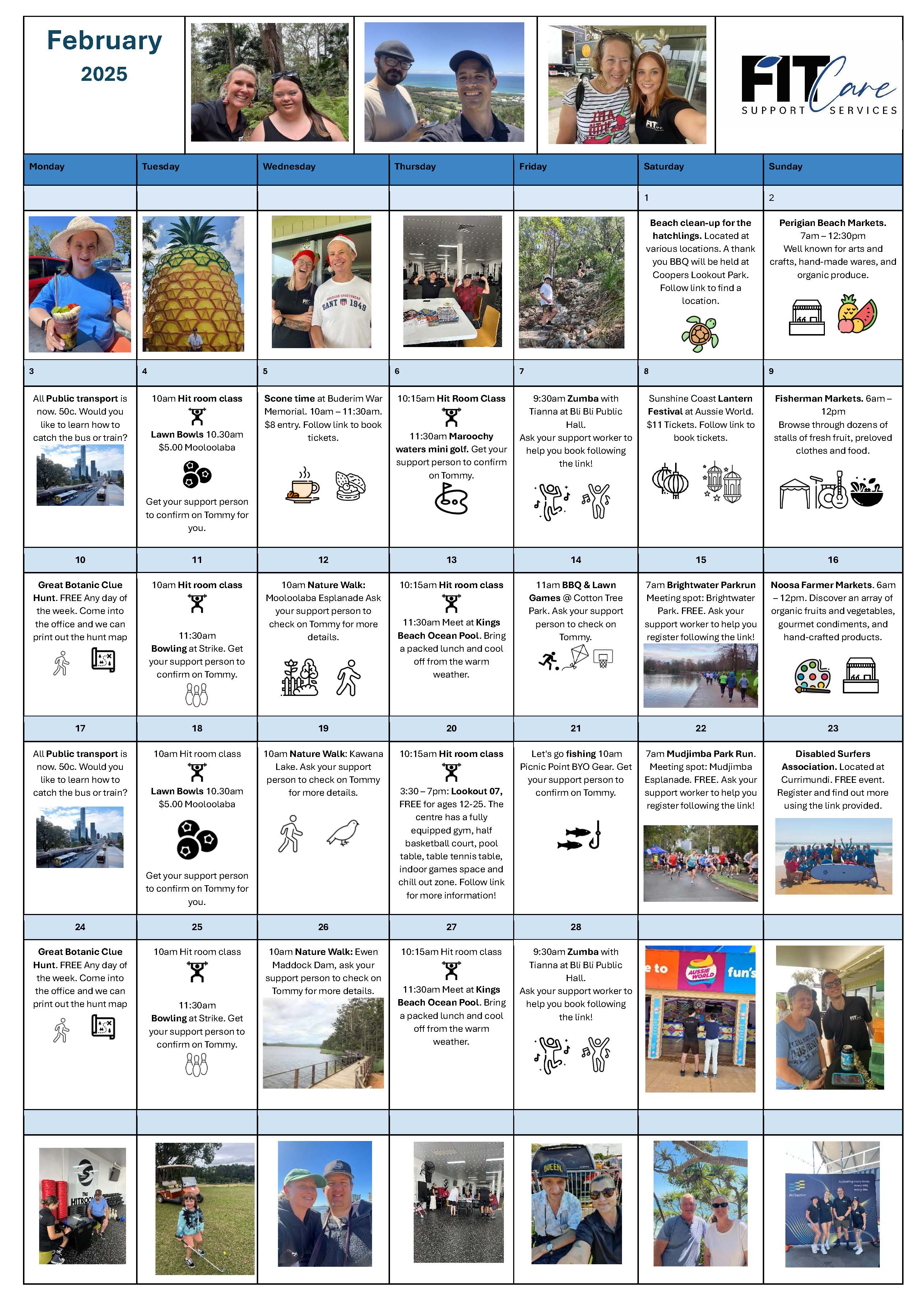 February Activity Calendar